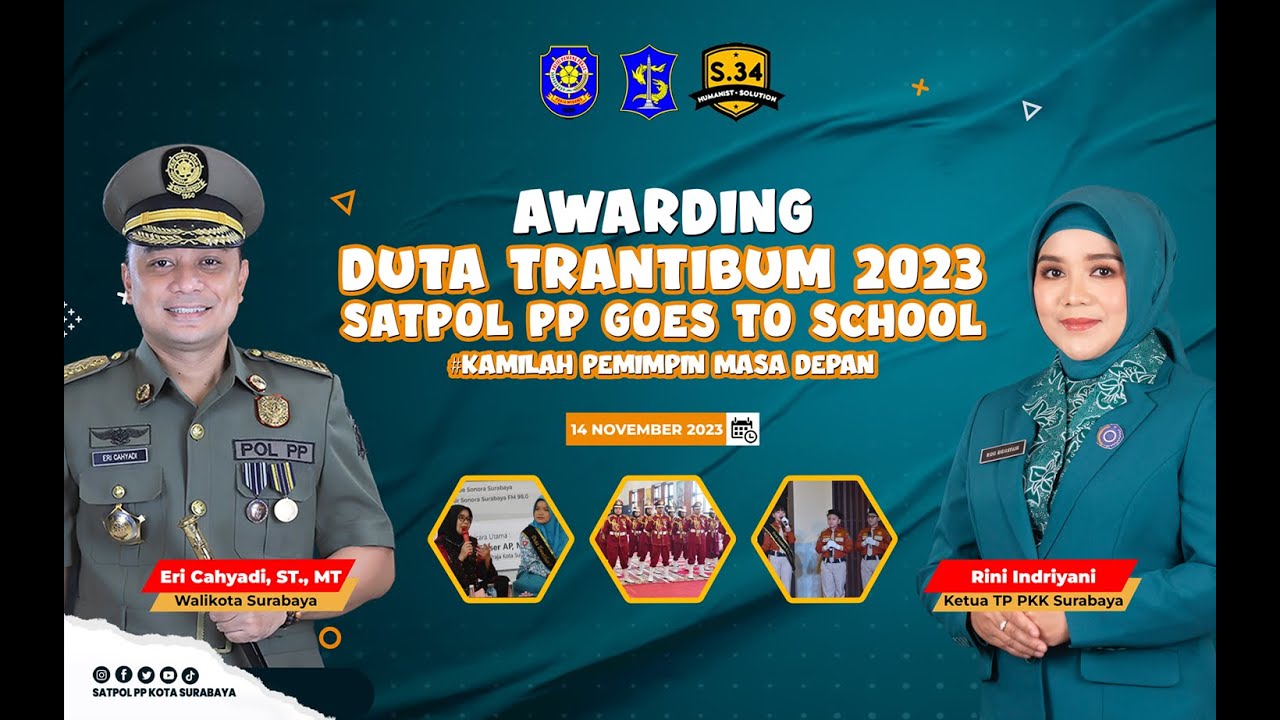 Awarding Duta Trantibum 2023 Satpol PP Goes to School - YouTube