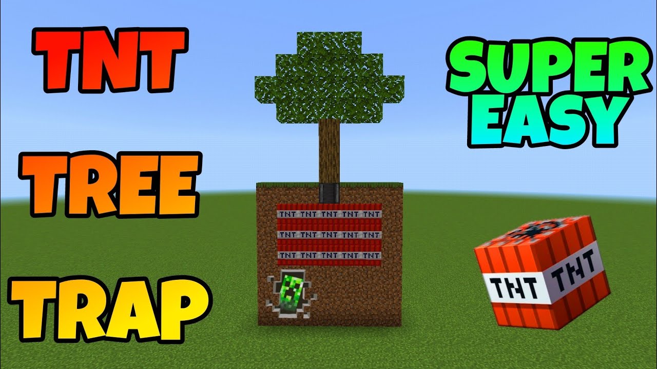Minecraft TNT TREE TRAP | Very Easy Minecraft Trap - YouTube