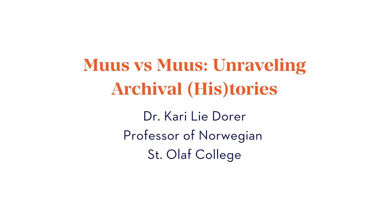 Muus vs Muus: Unraveling Archival (His)tories - YouTube