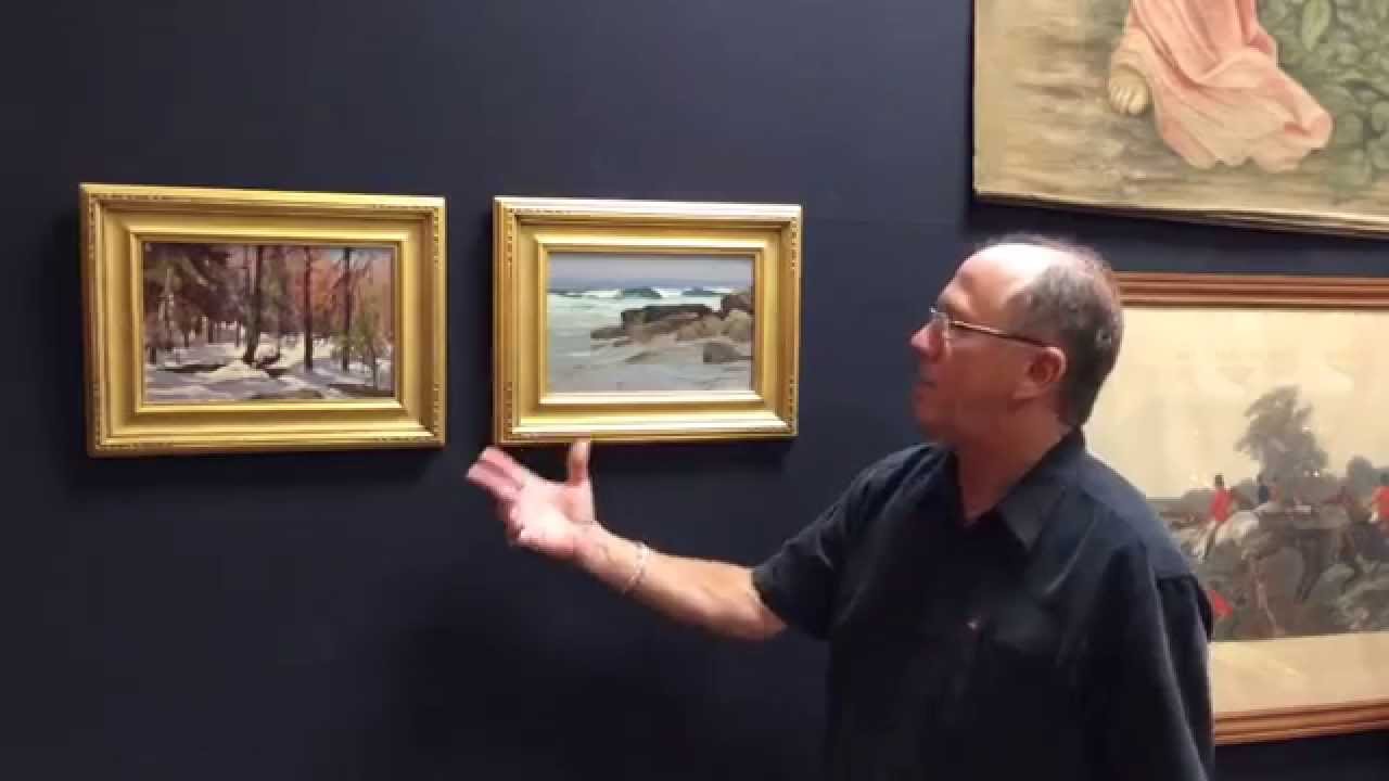 Vintage Oil Painting Seacoast Scene Bernard Corey New England Listed ...