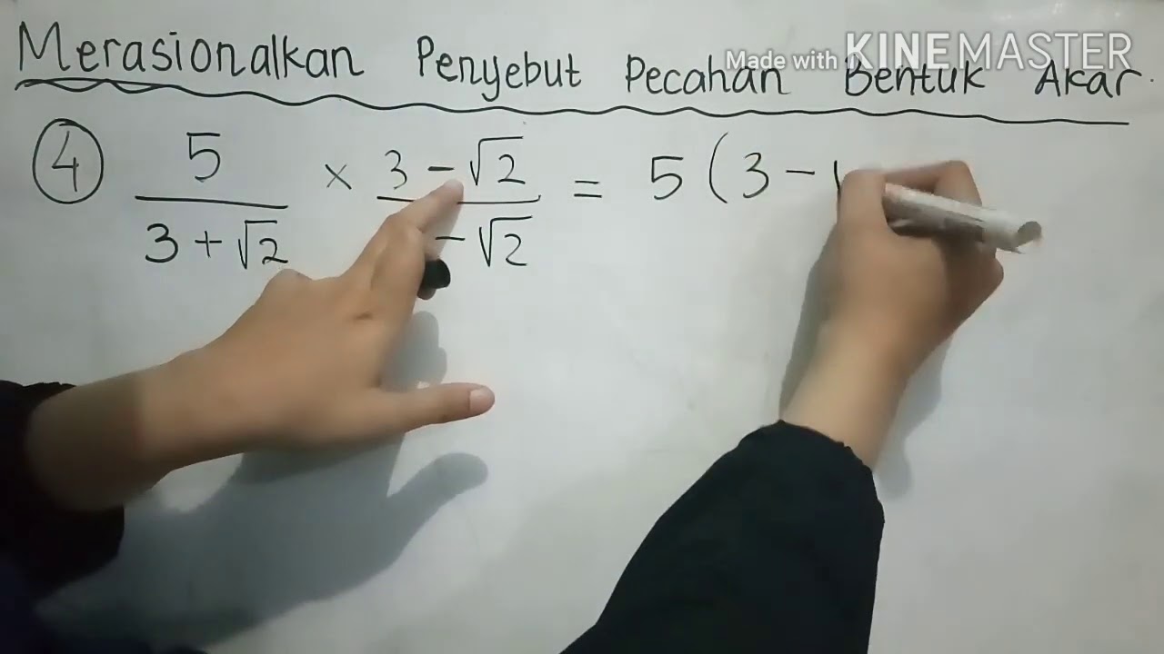 Merasionalkan pecahan bentuk akar - YouTube