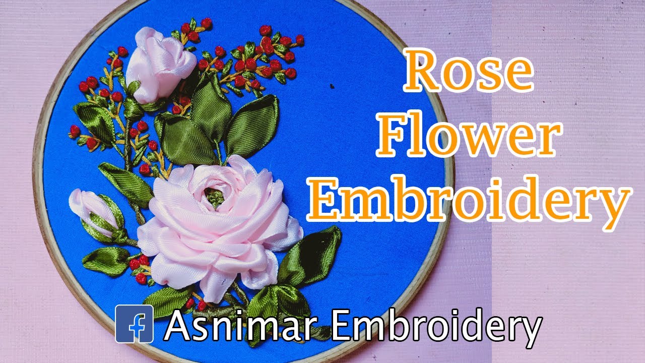 Ribbon Embroidery Rose | Hand Stitching Tutorials | Ribbon Embroidery ...