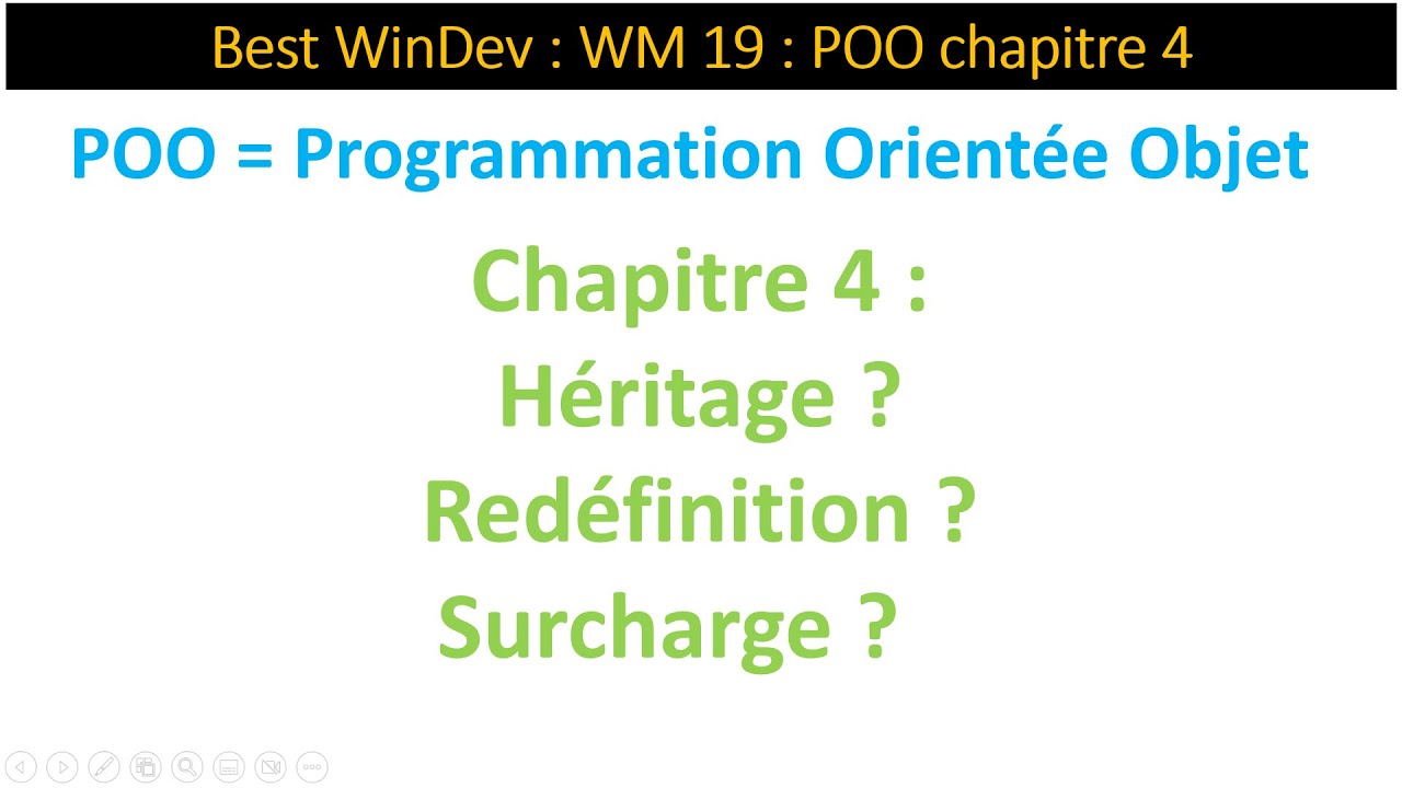 Best WinDev WM19 chap. 04 : Héritage / Redéfinition / Surcharge - YouTube