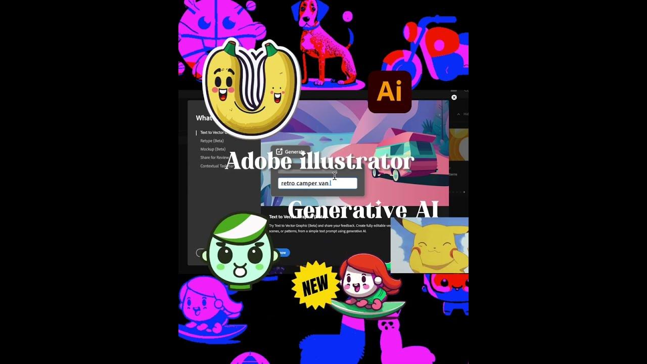 New Adobe Illustrator AI text to vector tool tests! - YouTube