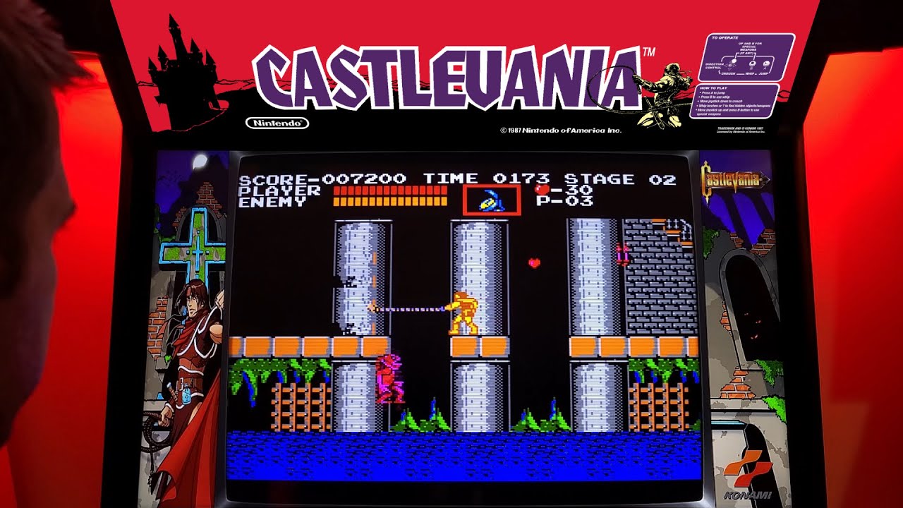 Castlevania (PlayChoice-10) Arcade Cabinet MAME Gameplay w ...