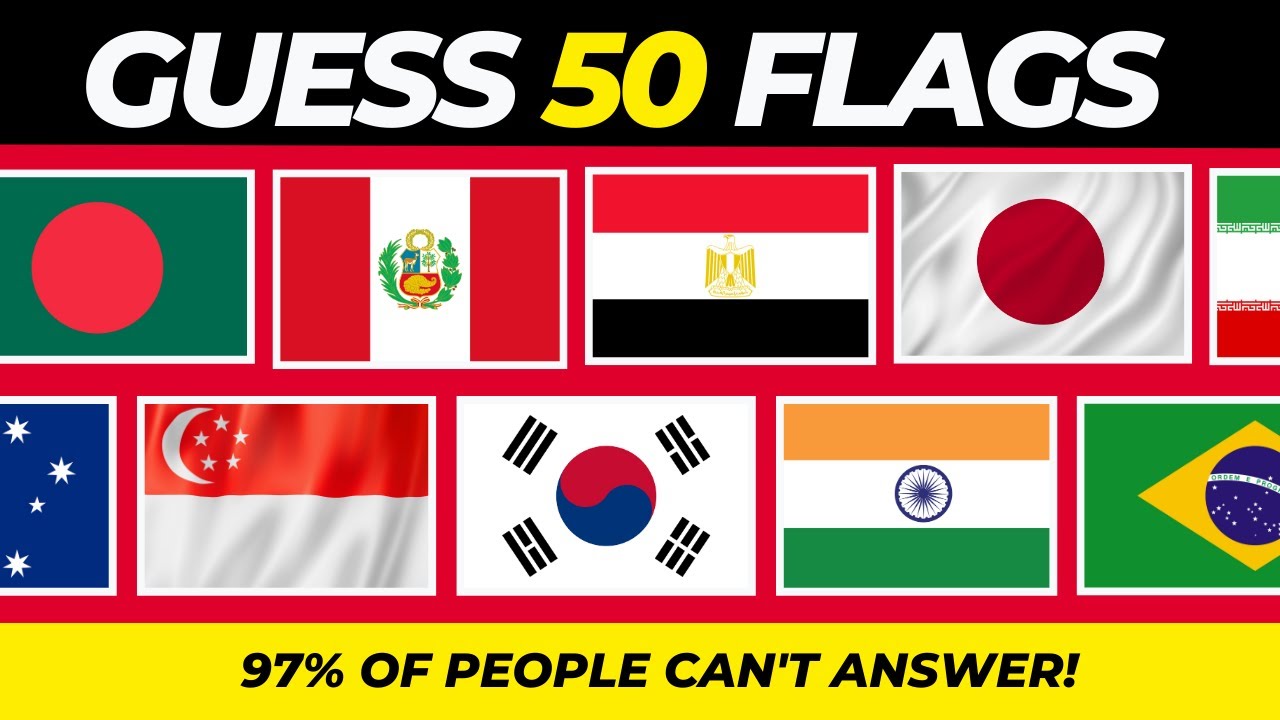 Guess the Flag Quiz | Can You Guess the 50 Flags? - YouTube