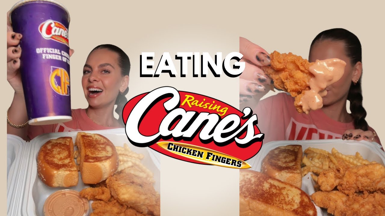 My Raising Canes Order + Chatty Mukbang 🥤🍗 - YouTube