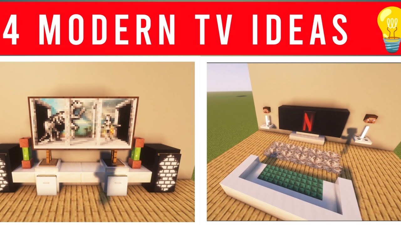 4 Modern Minecraft TV ideas 💡 #minecraft #shorts - YouTube
