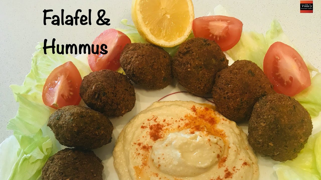 Falafel and Hummus l Chickpea Fritters lFalafel l Hummus l How to make ...