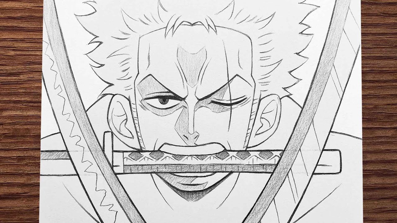 Easy anime drawings | how to draw Zoro - [One Piece] | anime boy ...