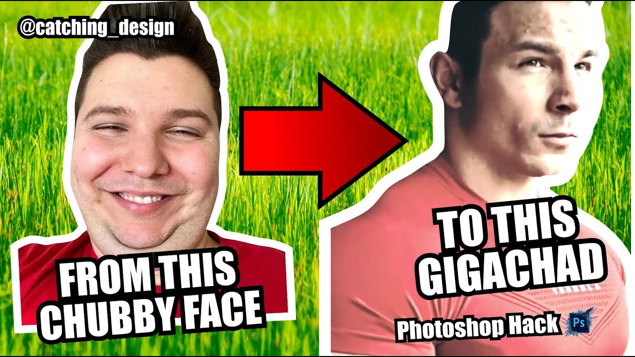 Instan Hack!! from chubby face to Gigachad good looking!! Photoshop ...
