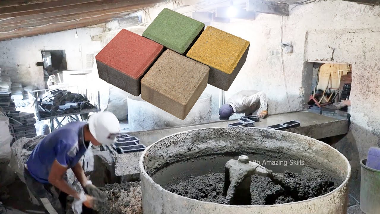 Amazing Floor Tiles Making Techniques || Modern Floor Tiles Making in ...