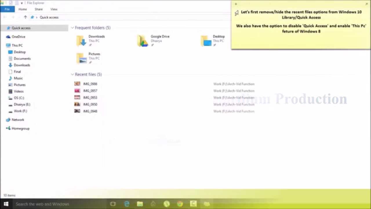How To Delete Hide Recent Files And Bring Back This Pc In Windows how-to-delete-hide-recent-files-and-bring-back-this-pc-in-windows