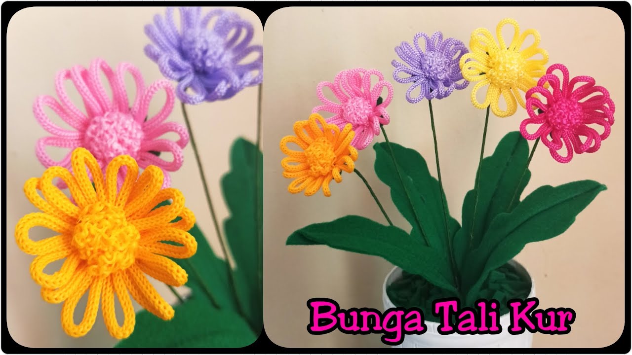 DIY Rope Flower || Easy and Cute Flower From Rope - YouTube