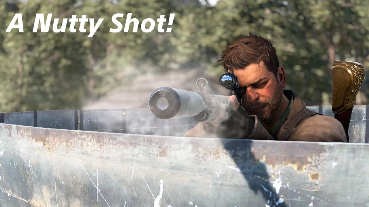 A Very Nutty Shot In Sniper Elite Resistance! ;) - YouTube