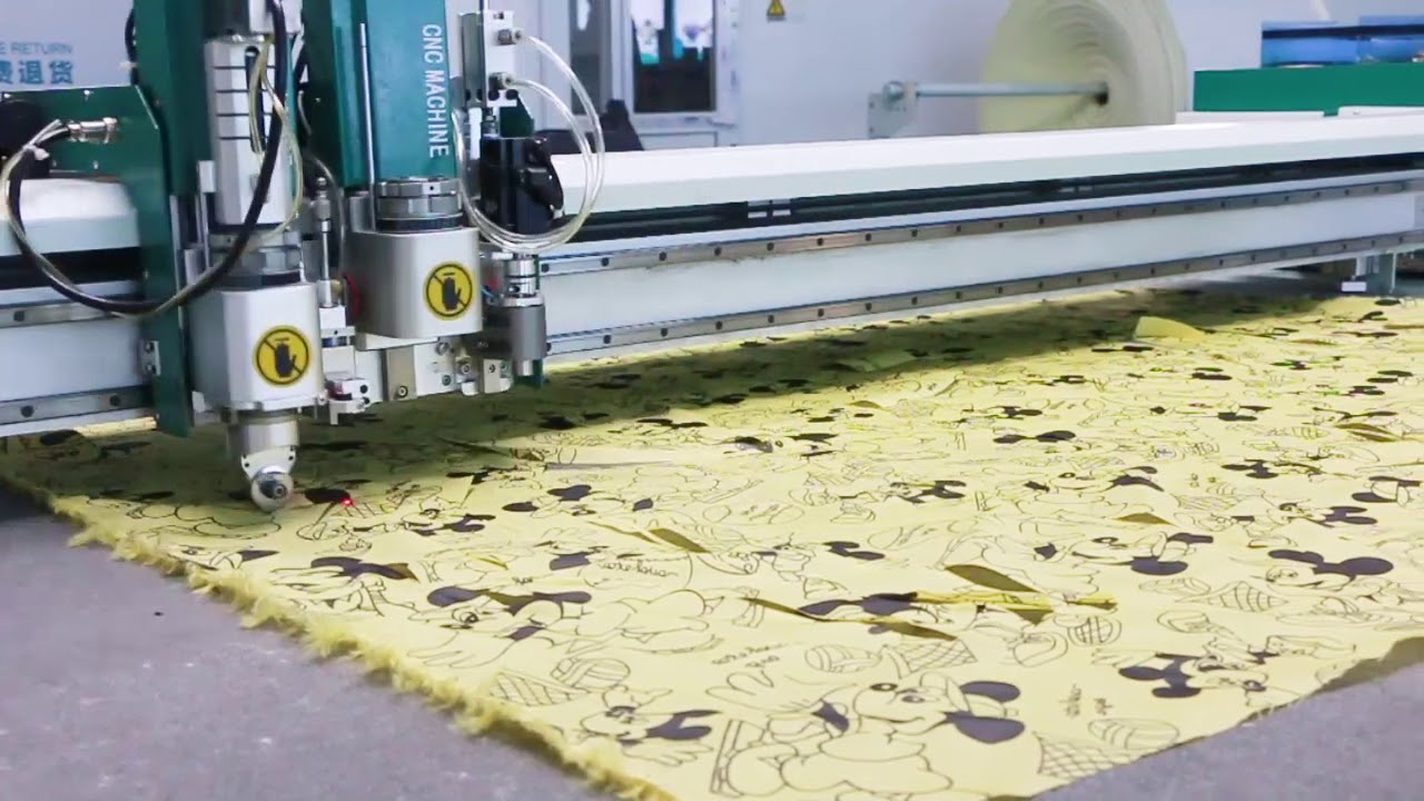 Jinan AOL apparel cloth fabric cmc rotary knife digital cutting machine ...