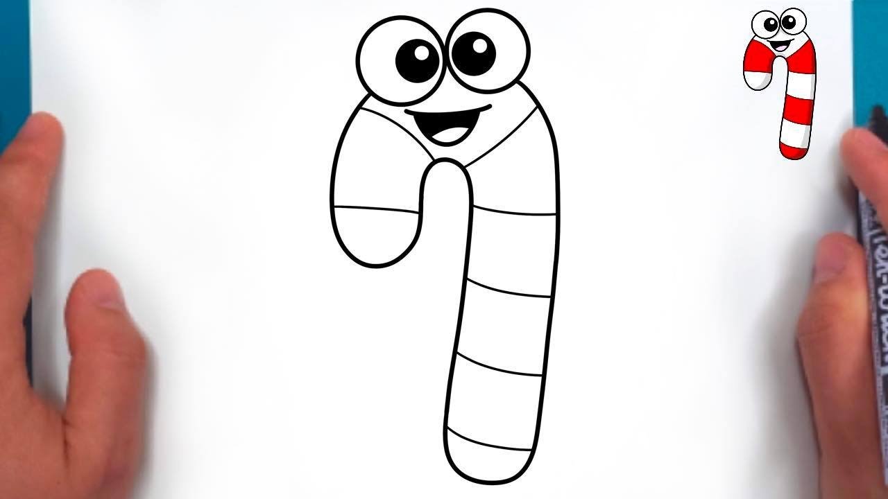 How to Draw Christams Candy Cane Easy🍬Cum se Deseneaza un Ciubuc de ...