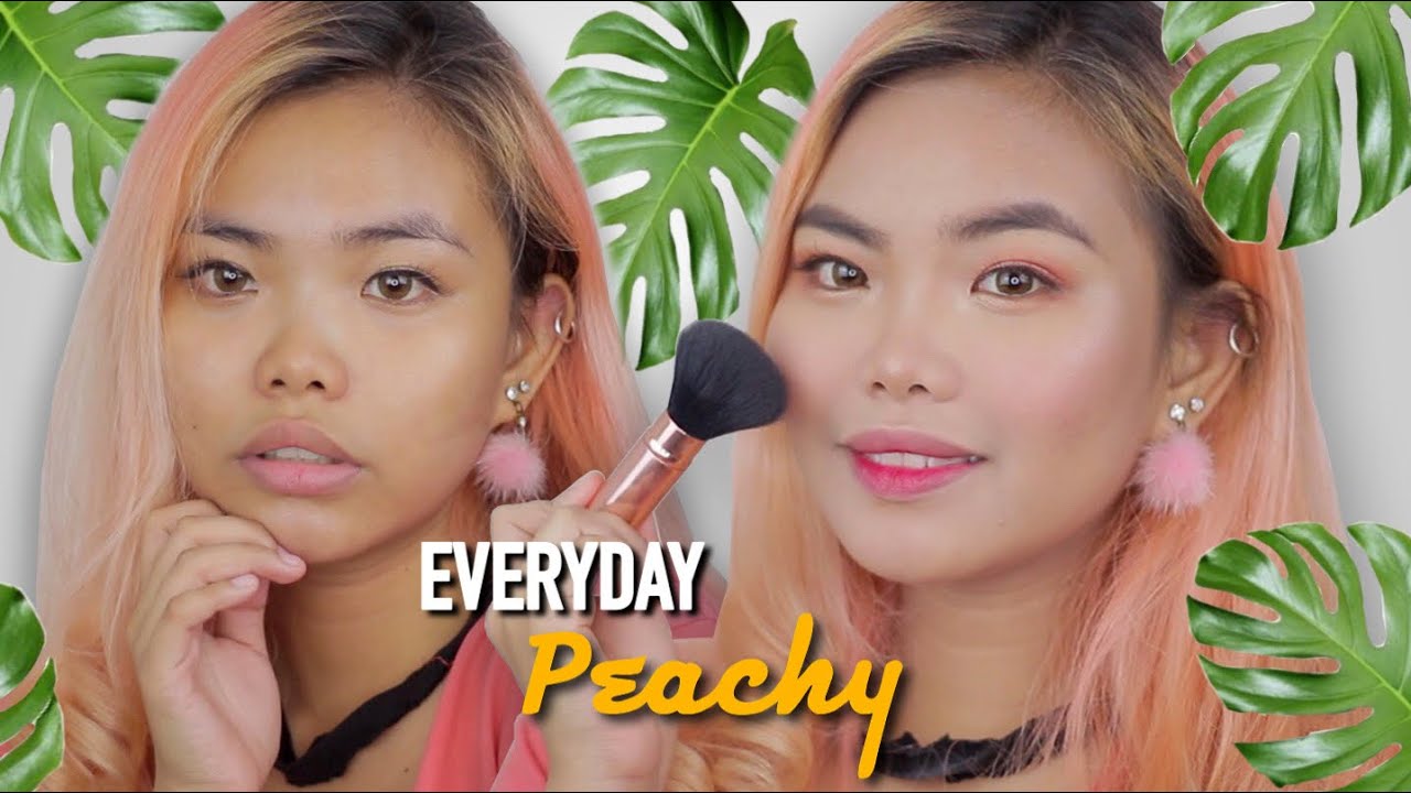 Everyday Peachy + Glowy Makeup Tutorial - YouTube