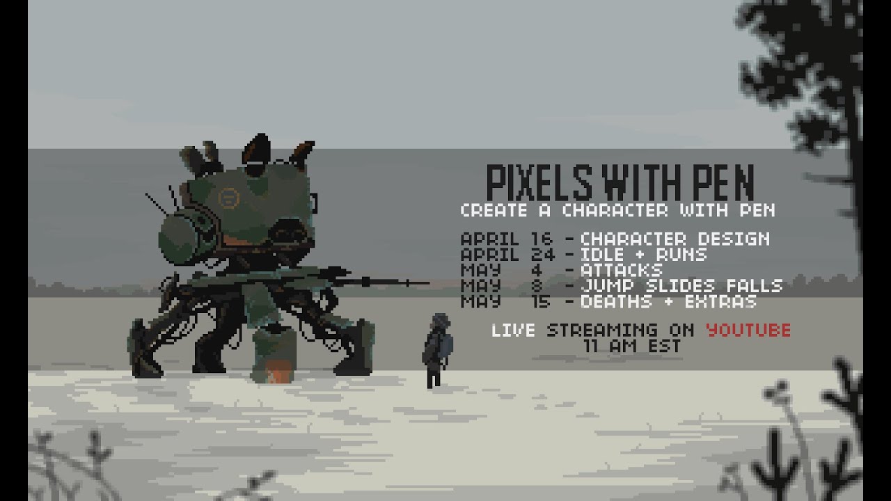 Pixels With Pen - Live Tutorial/Lesson Part 1 - Character Designs - YouTube
