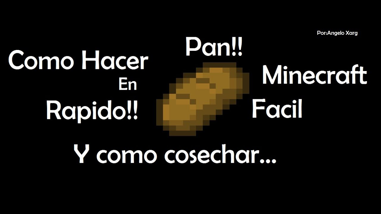 Minecraft como hacer pan - YouTube
