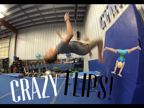 CRAZY FLIPS AT GYMNASTICS GYM! - YouTube