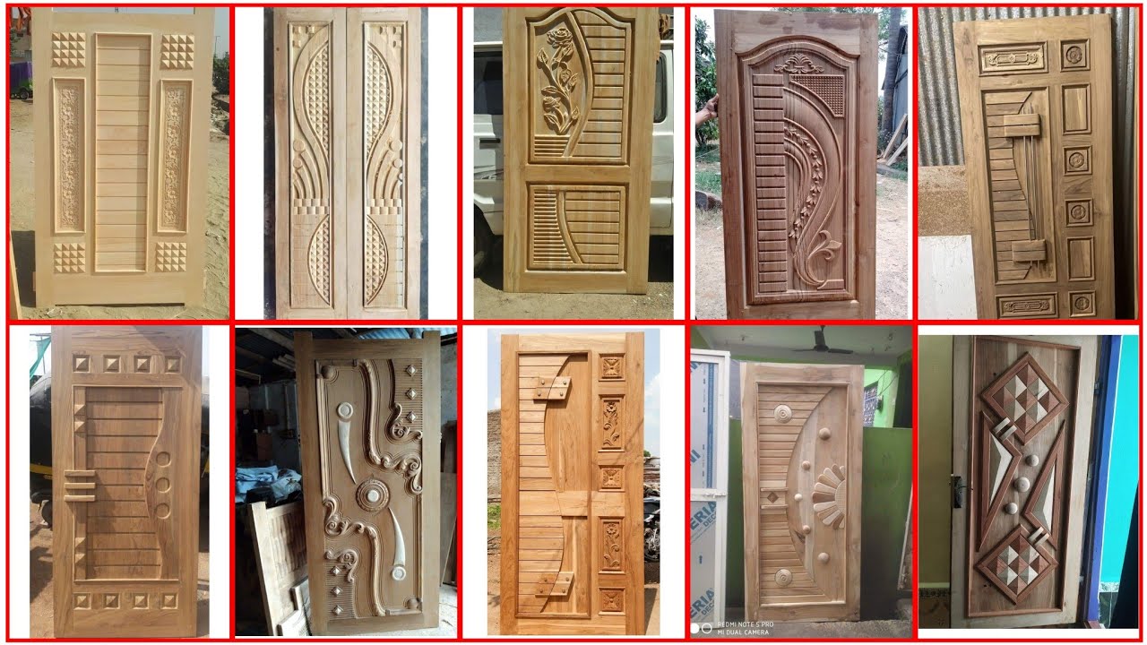 handmade wooden door designs || Bedroom door design || room door ...