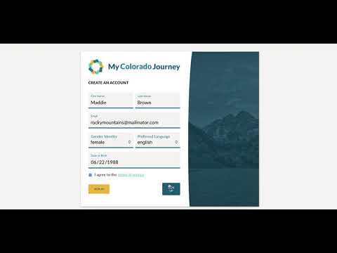 My Colorado Journey Account Creation - YouTube