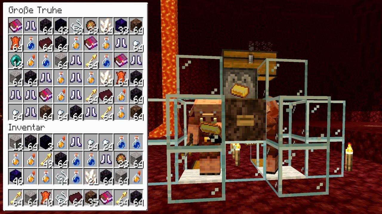 Automatische Piglin Trading Farm in Minecraft - YouTube