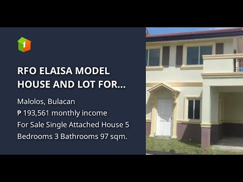 RFO ELAISA MODEL HOUSE AND LOT FOR SALE IN CAMELLA PROVENCE, MALOLOS ...