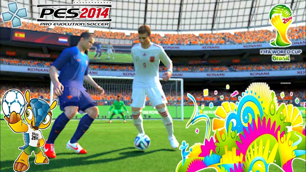 NEW! PES 2014 PPSSPP MOD WORLD CUP 2014 | REALISTIS BANGET!! - YouTube