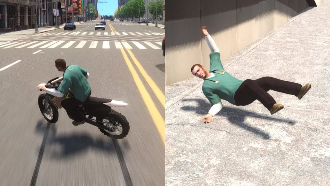 GTA IV falling and crashing physics pt.2 - YouTube