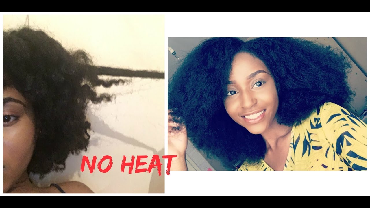 Stretch Natural Hair without Heat | Natural Hair | Huge Afro - YouTube
