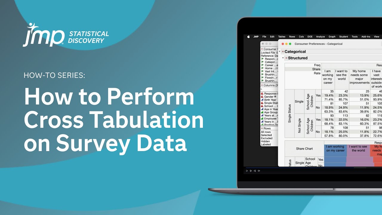 How to Perform Cross Tabulation on Survey Data in JMP - YouTube