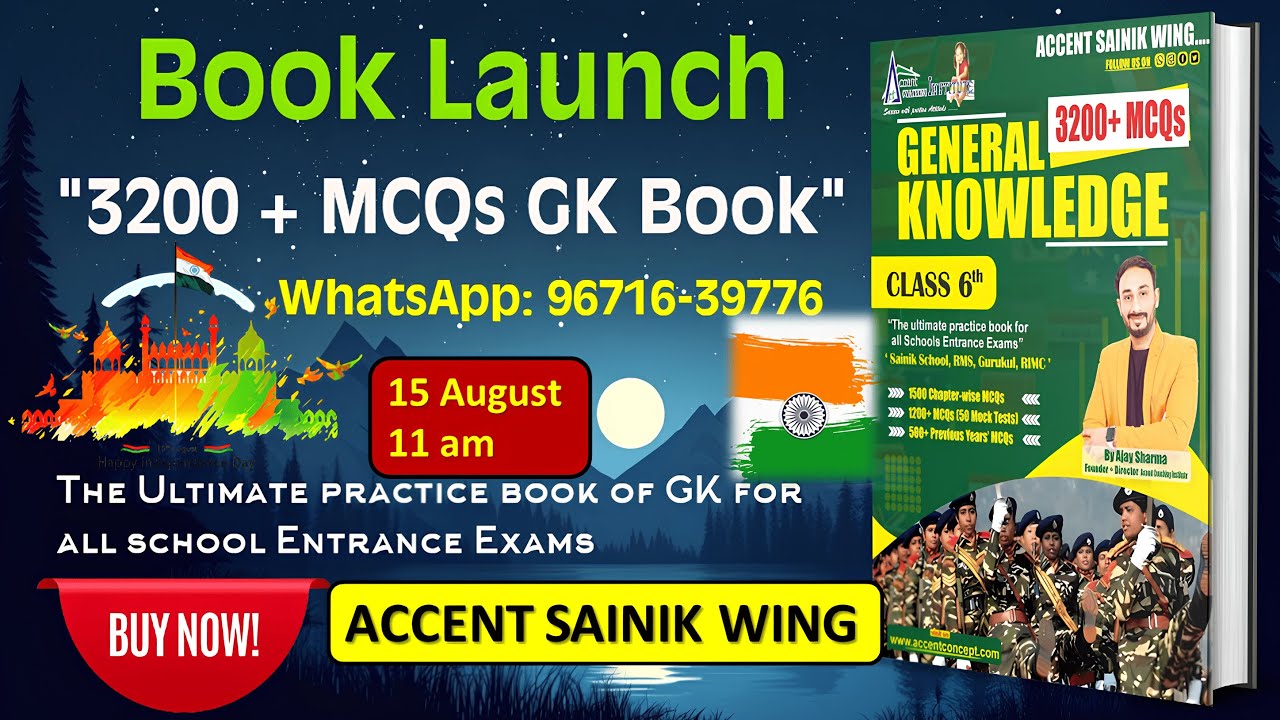 Best GK book for Sainik School | Best GK book for Military School Class ...