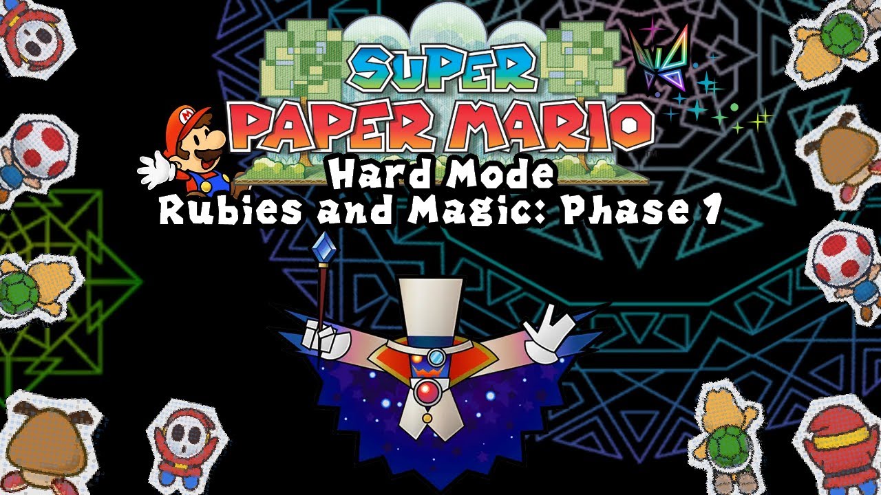 Super Paper Mario - Hard Mode Rubies and Magic Phase 1 - YouTube