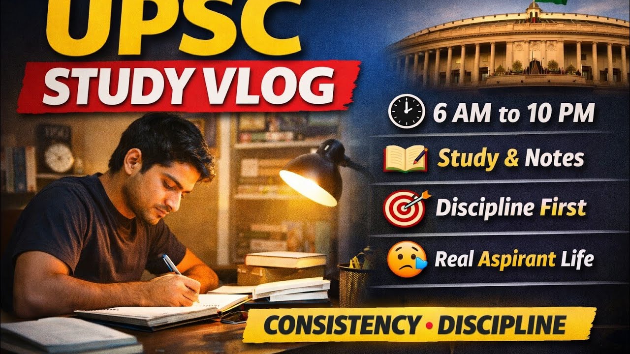 UPSC Study Vlog 📚 | Daily Routine of a UPSC Aspirant | Consistency ...