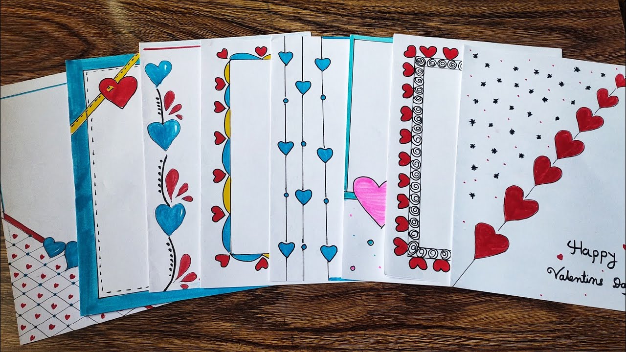 VALENTINE'S DAY CARD/BORDER DESIGNS/PROJECT WORK DESIGNS/ASSIGNMENT ...