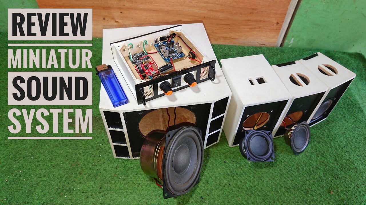 REVIEW miniatur sound system Line Array Plus cek sound sampai mbliyut ...