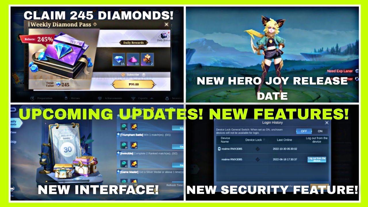 NEW UPDATE! CLAIM 245 DIAMONDS, NEW ADDED FEATURES, NEW HERO JOY ...