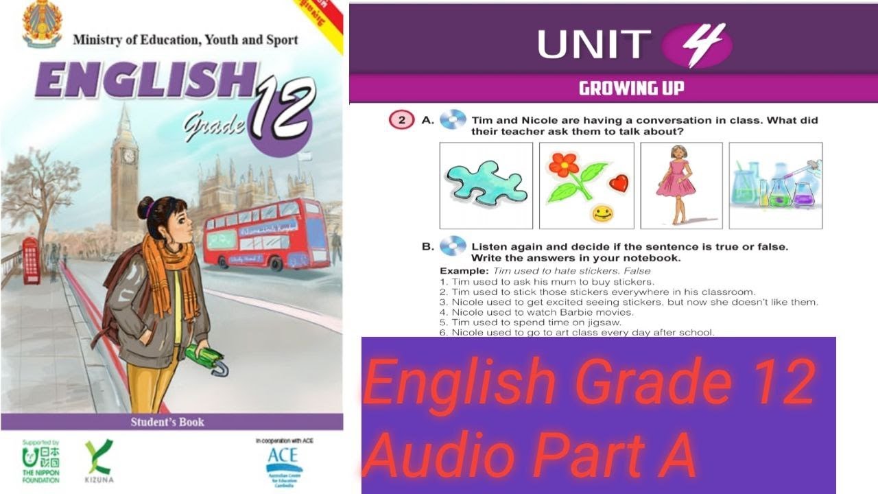English Grade 12 audio of unit 4,part A - YouTube