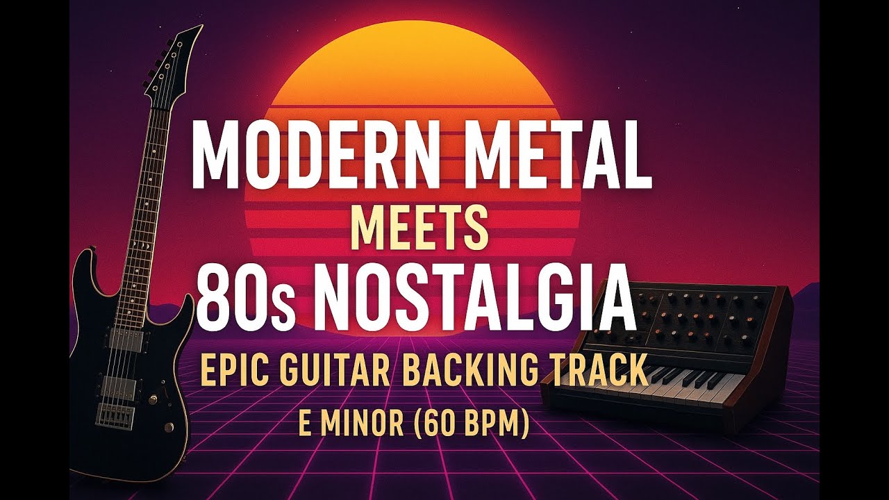 Modern Metal Meets 80s Nostalgia | Epic Guitar Backing Track in E Minor ...
