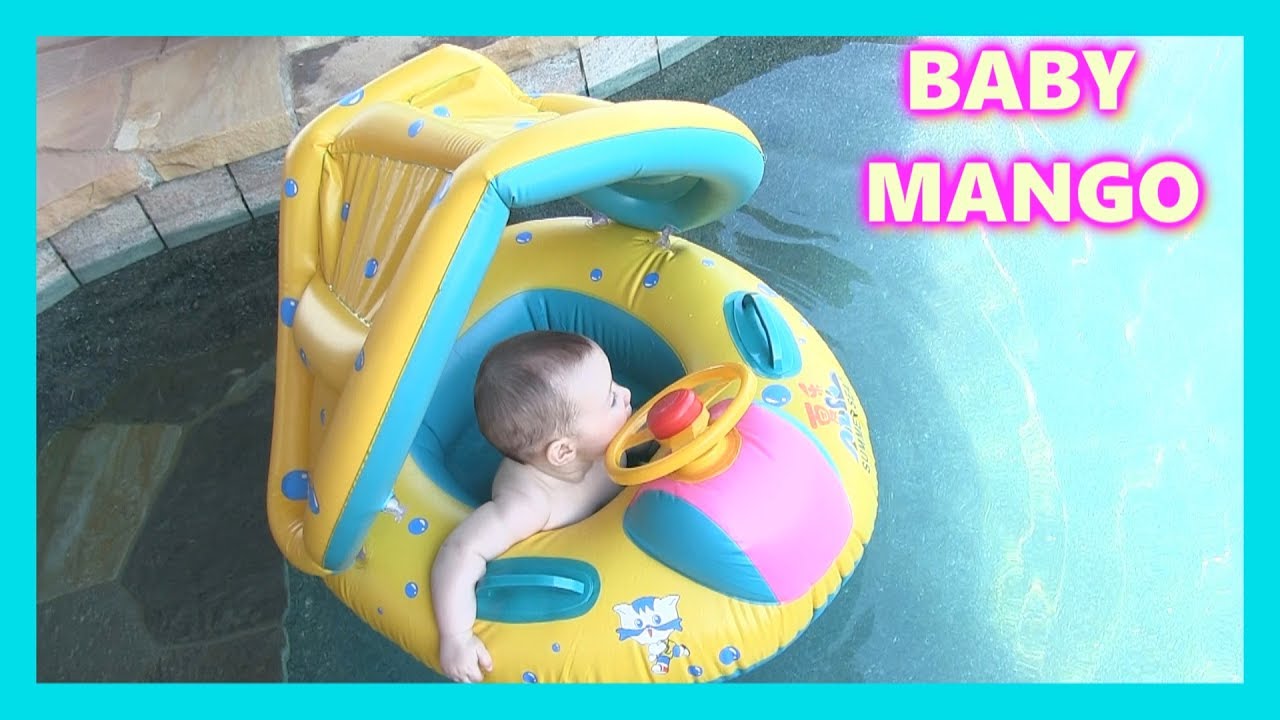 SUPPER CUTE BABY! BABY MANGO & MERMAID ARIEL ON FLOATING CARS IN THE ...