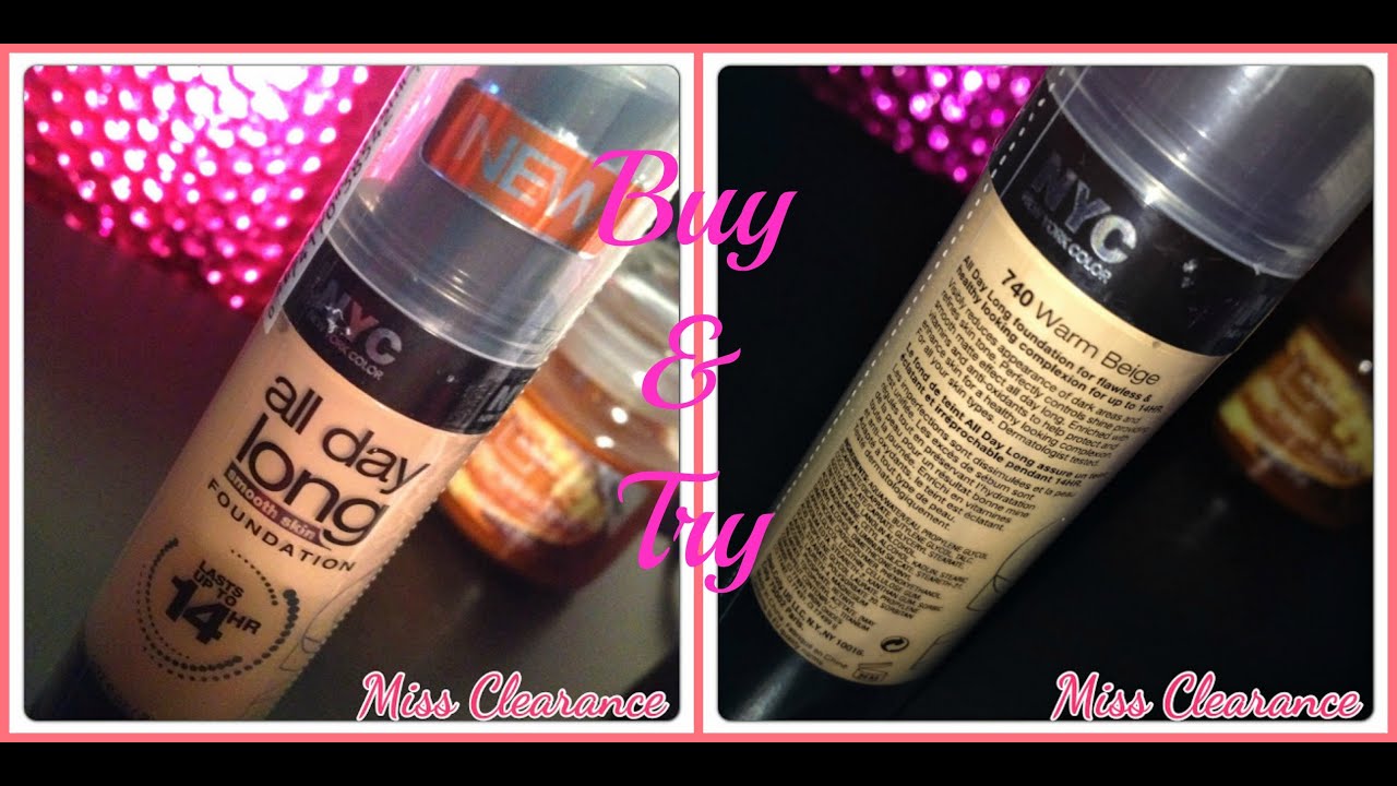 Buy & Try: NYC All Day Long Foundation - YouTube