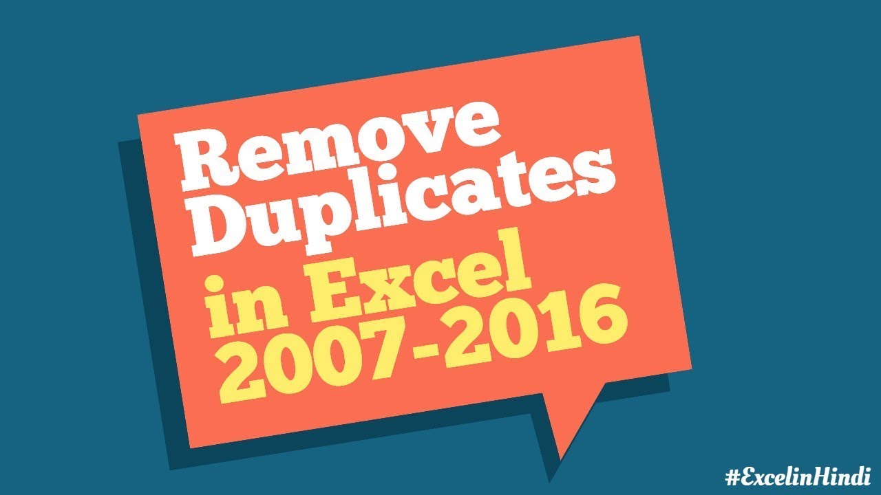 Remove Duplicates In Excel Excel In Hindi YouTube remove-duplicates-in-excel-excel-in-hindi-youtube