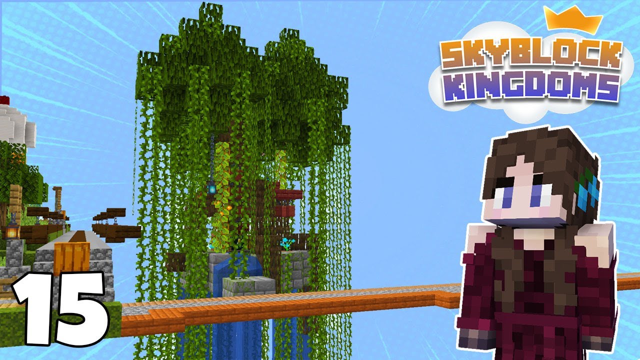 Building Bridges in Minecraft Skyblock Kingdoms - YouTube