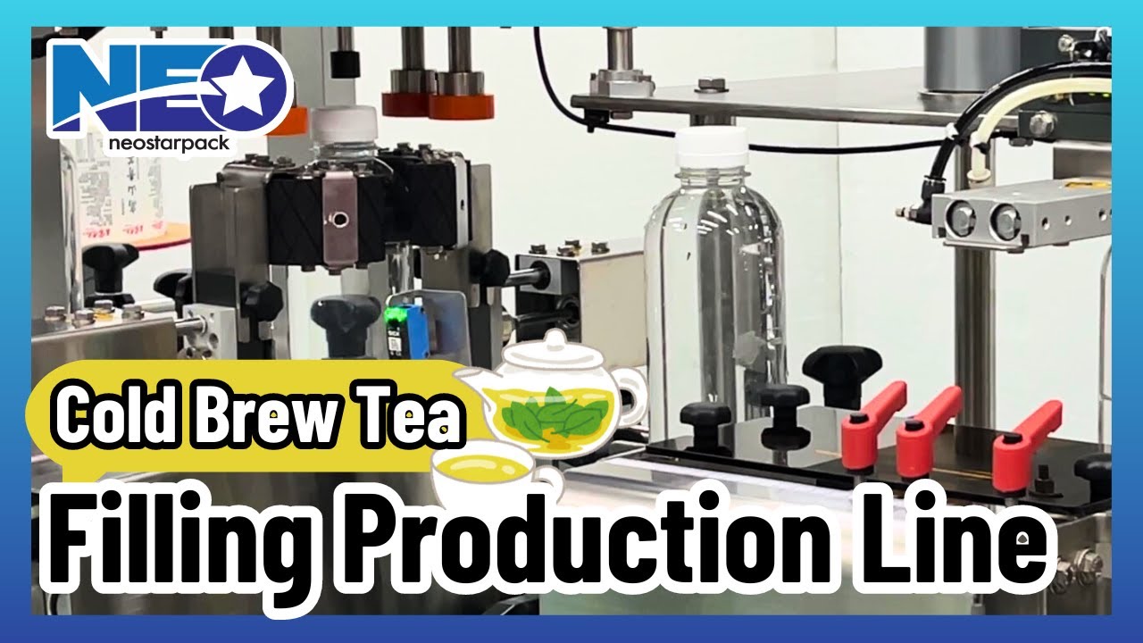 Demo of Cold Brew Tea Production Line | Piston Filler, Capper, Double ...