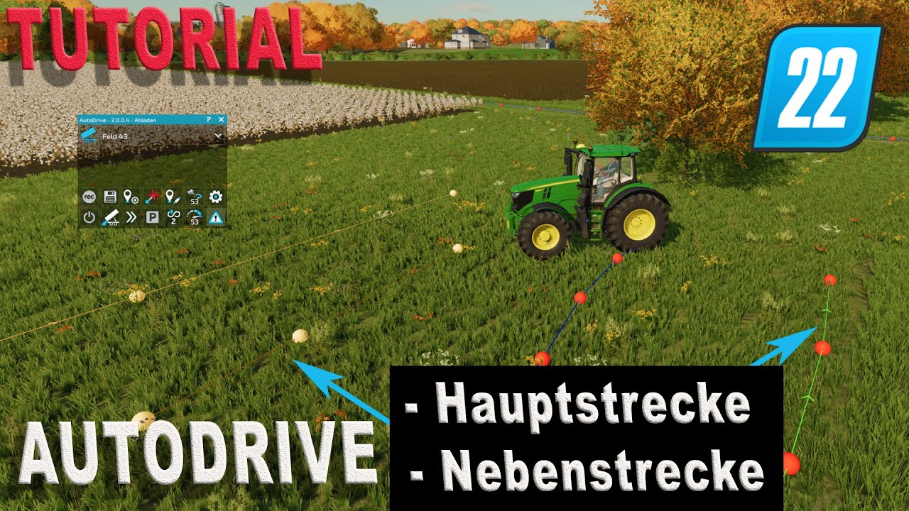 LS22 Tutorial - Autodrive - Verschiedene Streckentypen erklärt ...