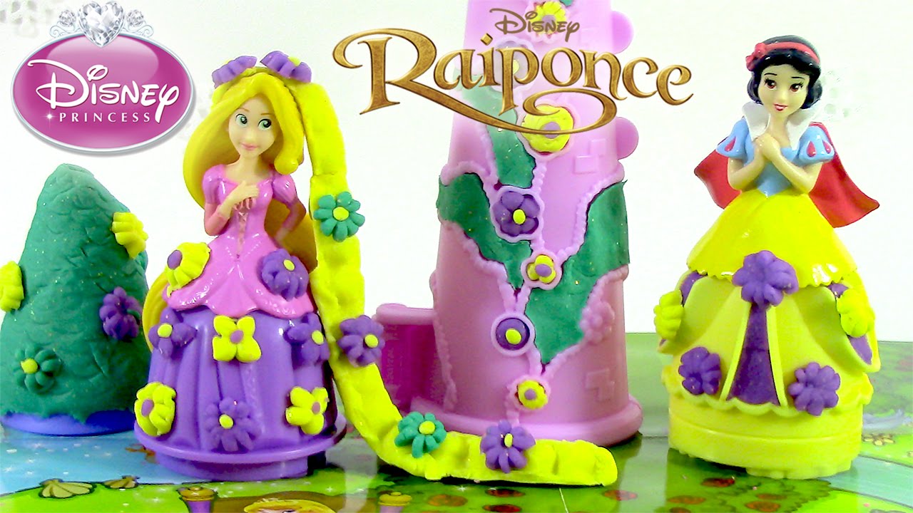 Pâte à modeler Raiponce Princesse Tour du jardin de Raiponce ♥ Play doh ...