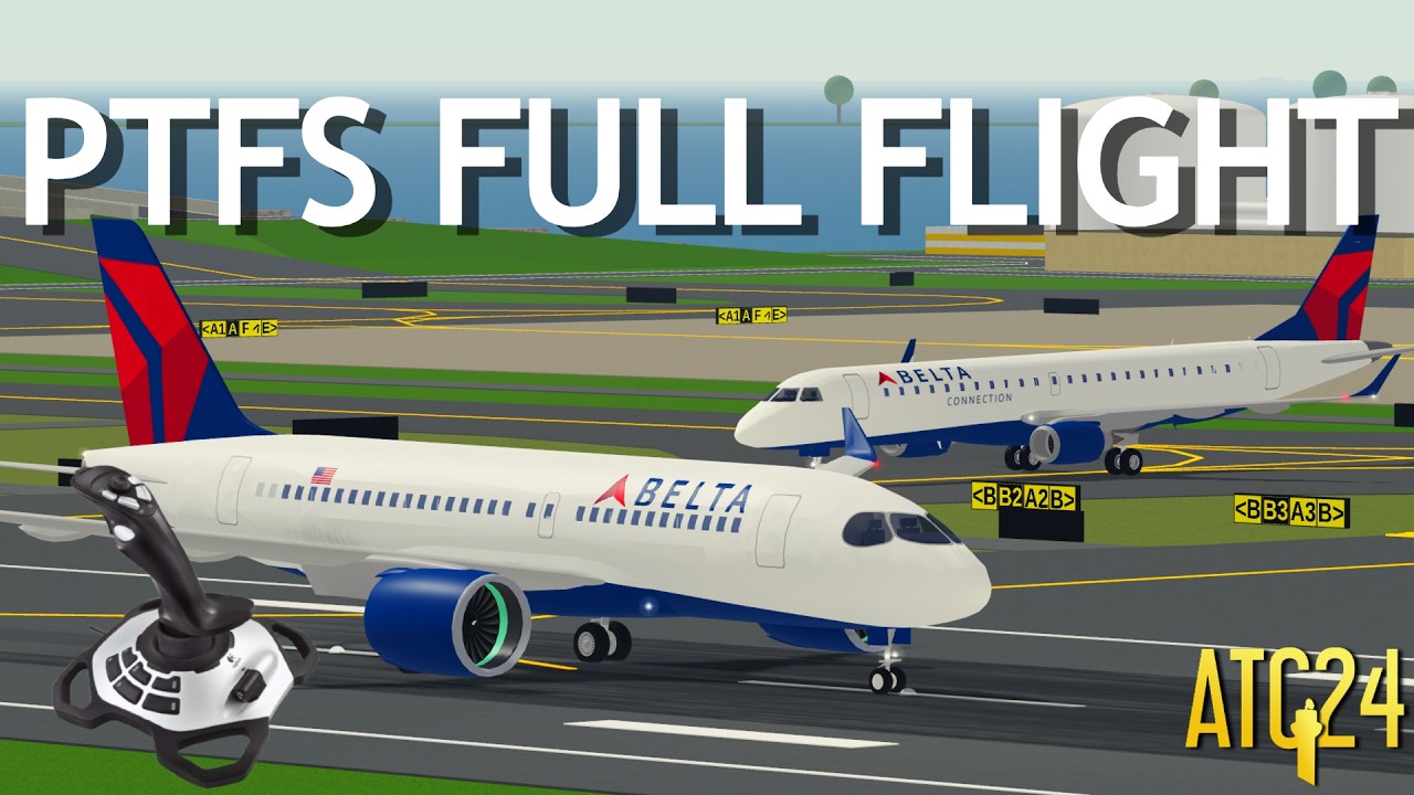 PTFS | Full flight with JOYSTICK | IRFD - ITKO | A220 | ATC24 | with ...