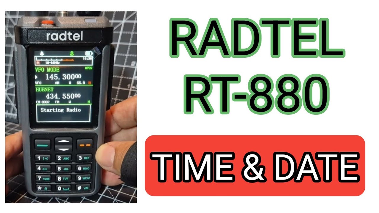 Radtel RT-880 How to set Time - YouTube